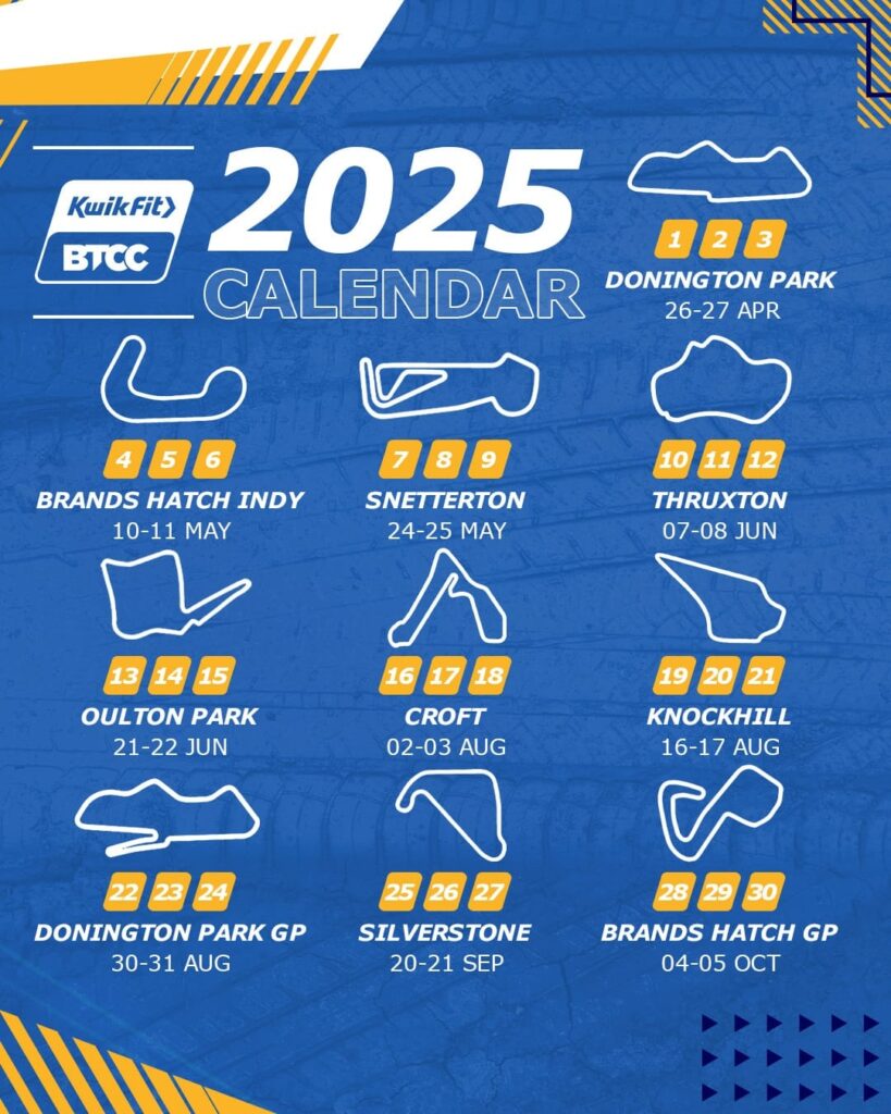 Btcc 2025 Calendar Download | Printable Calendar 2025